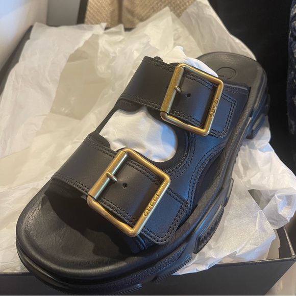 Gucci | Shoes | Gucci Sandals Aguru Leather | Poshmark